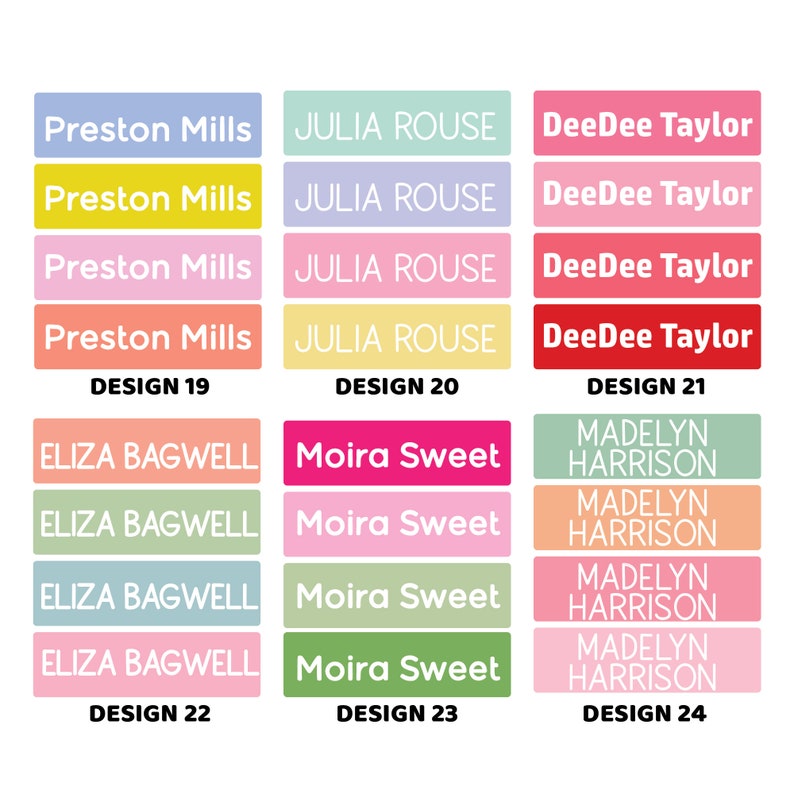 Name Labels for School, Waterproof Dishwasher Safe ID Labels, Daycare ...
