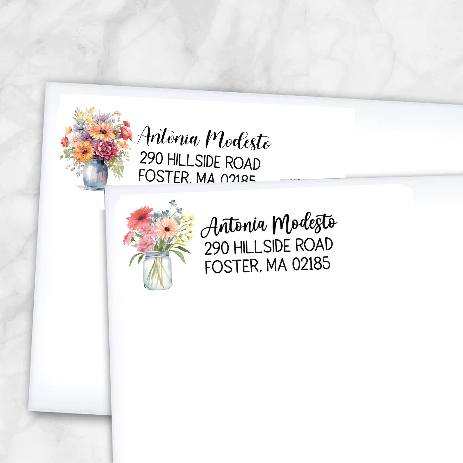 Return Address Labels, Wild Flower Address Labels, Floral Personalized ...