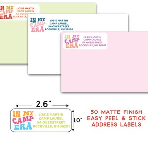 Camp Address Labels, in My Camp Era, 30 Personalized Summer Camp ...