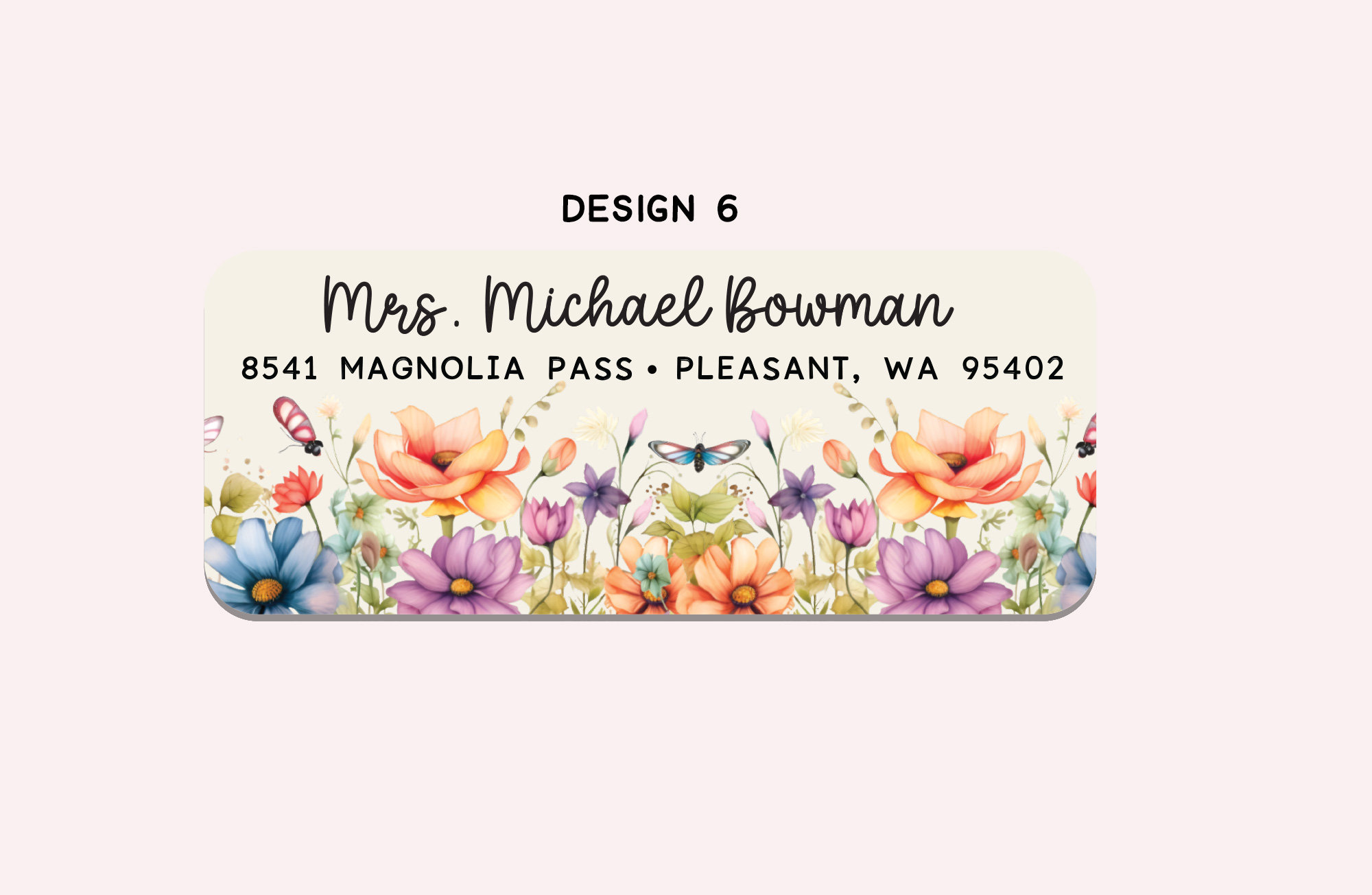 30 Wildflower Address Labels for Spring Correspondence. Floral ...