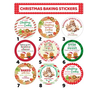 Christmas Baked Goods Stickers, Personalized From the Kitchen Of, Sweet ...