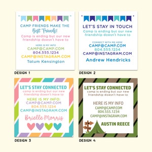 Summer Camp Printable File, Stay in Touch Keep Connected After Camp ...