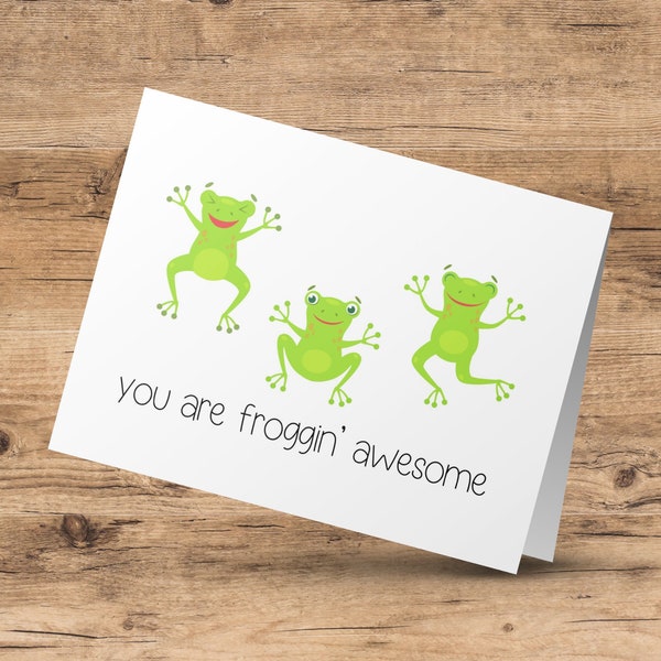 Frog Card - Etsy