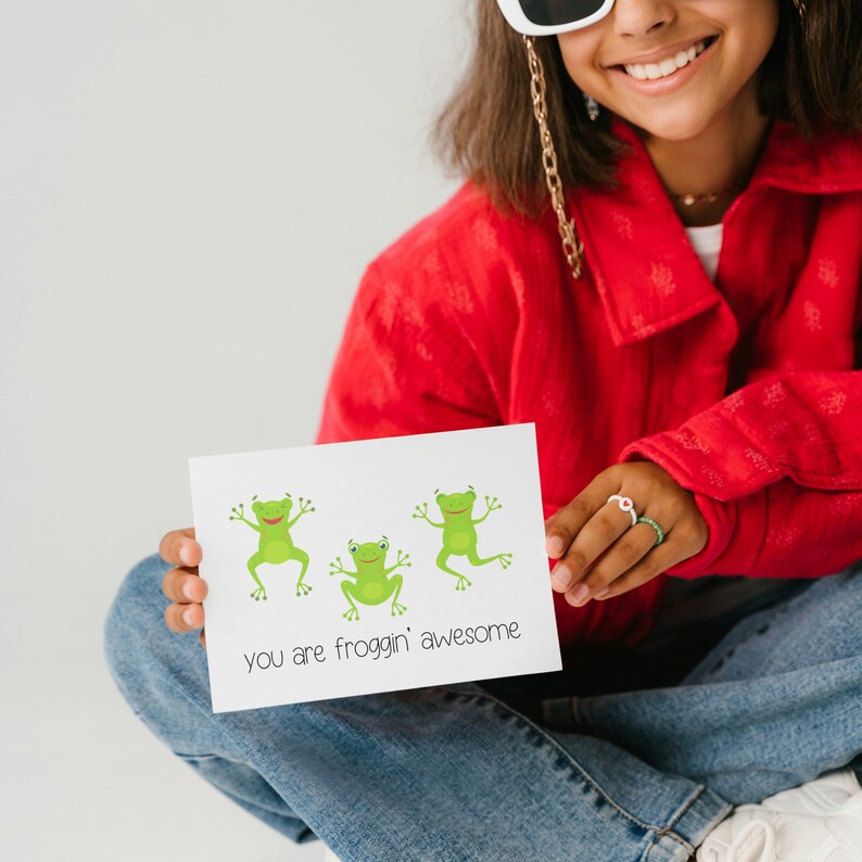 You Are Froggin' Awesome Greeting Card, Cute Card, Congratulations Card ...