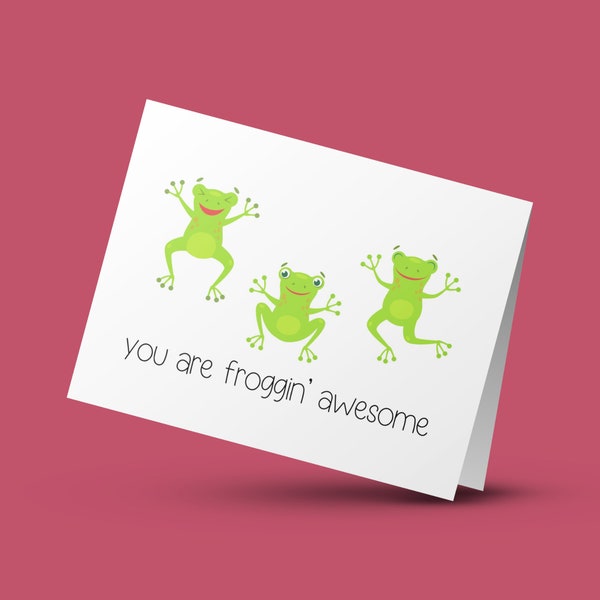Frog Card - Etsy