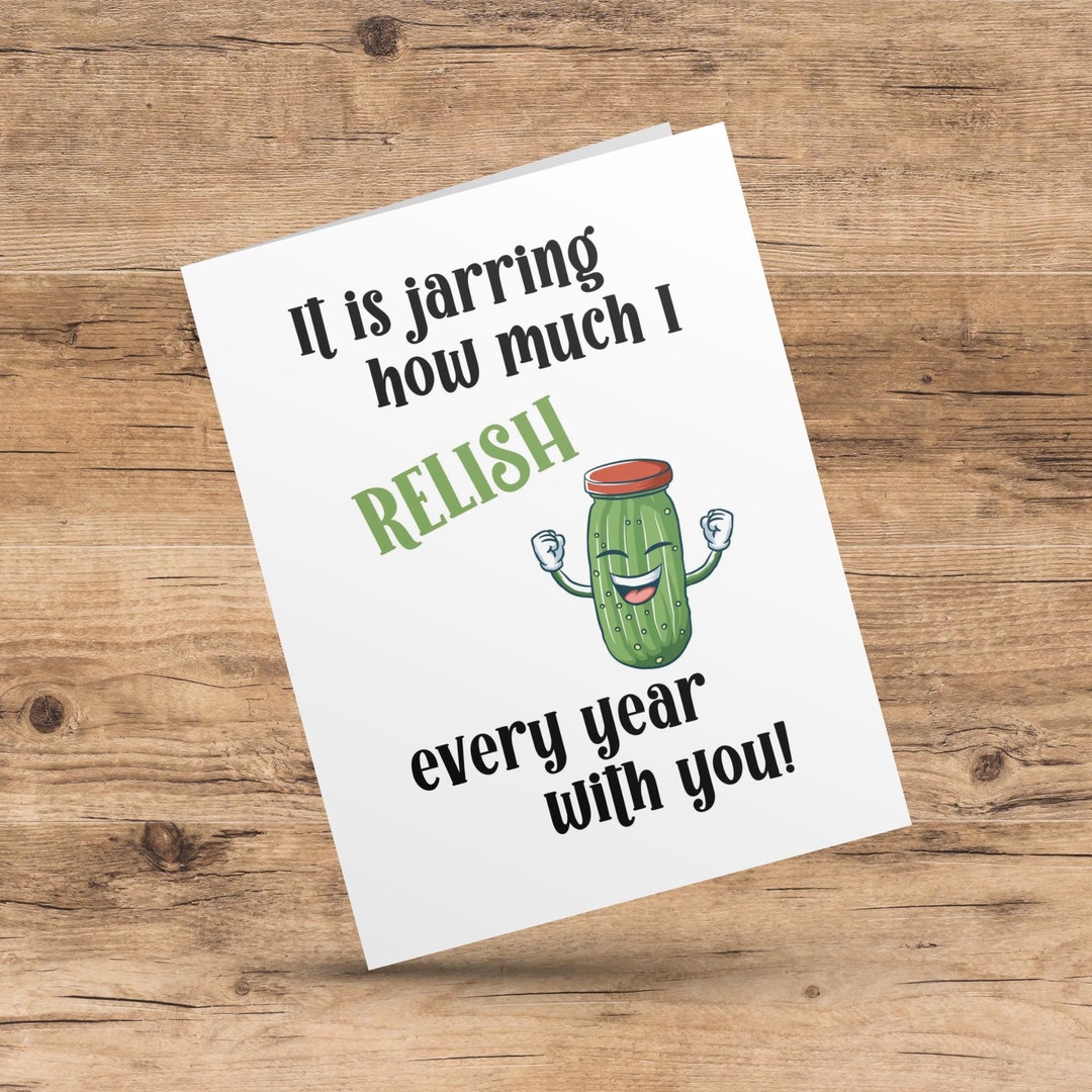 Relish Every Year With You Birthday Greeting Card, Happy Birthday Card ...