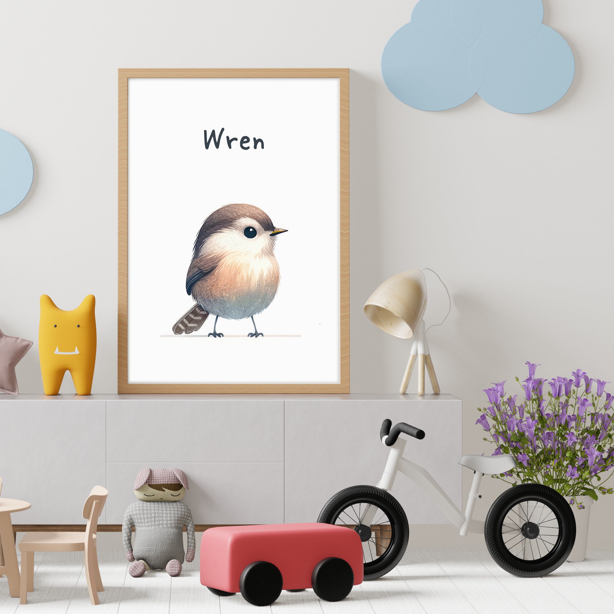 Adorable Bird Art Printables for Nursery and Toddler Room Set of 6 ...