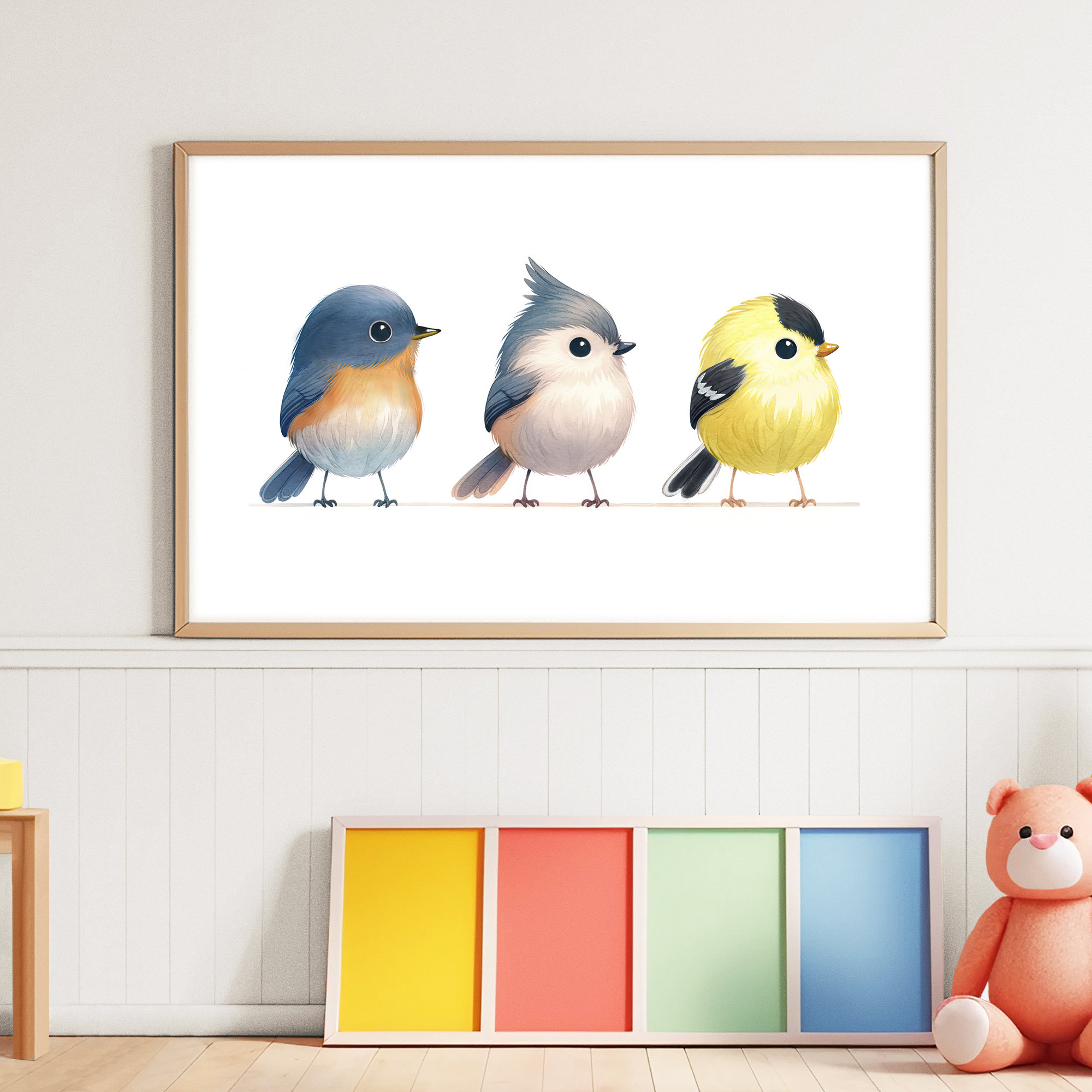 Adorable Bird Art Printables for Nursery and Toddler Room - Set of 6 ...