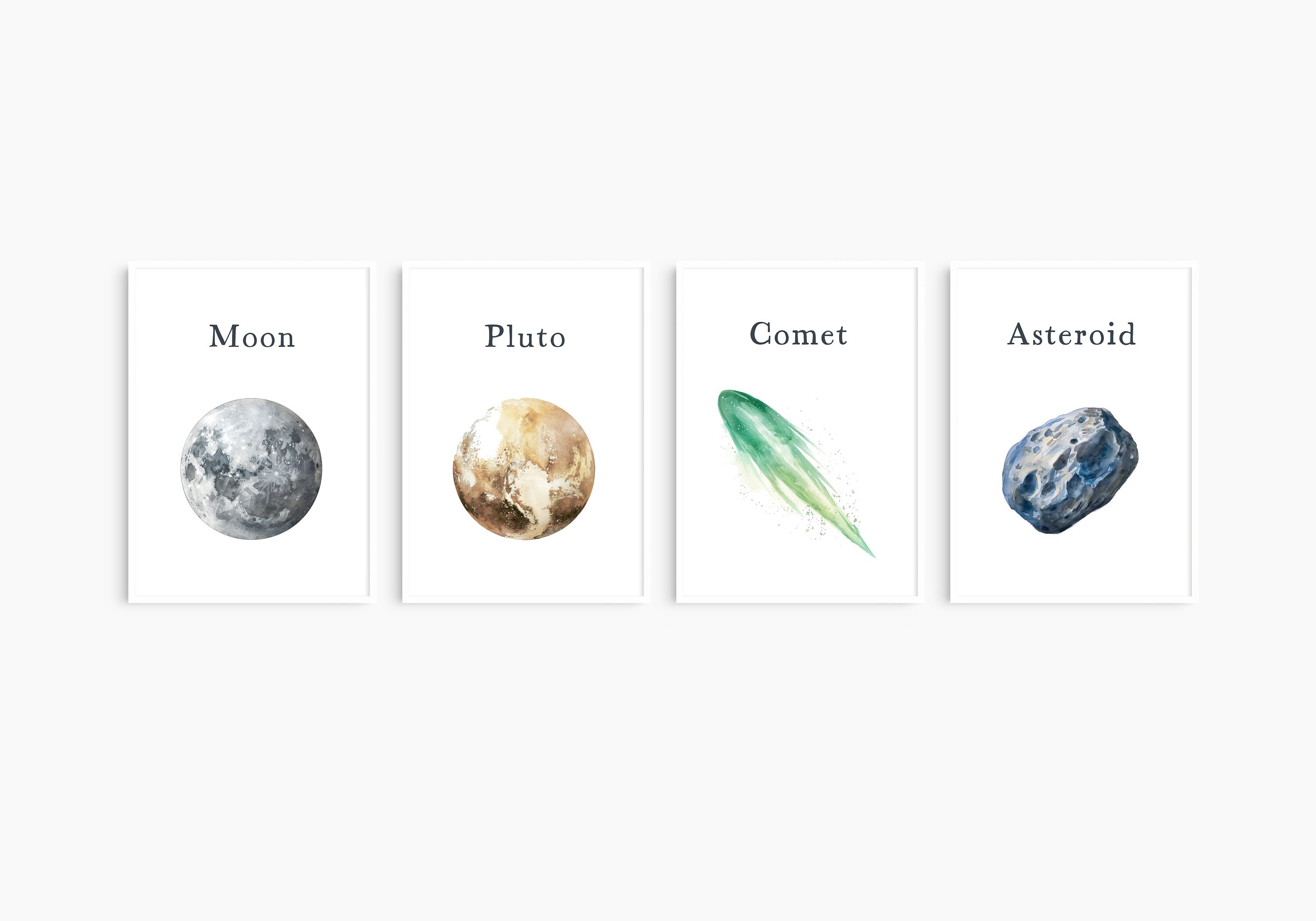 Accurate Solar System Art Bundle: Scaled & Same Size Planets With Sun ...