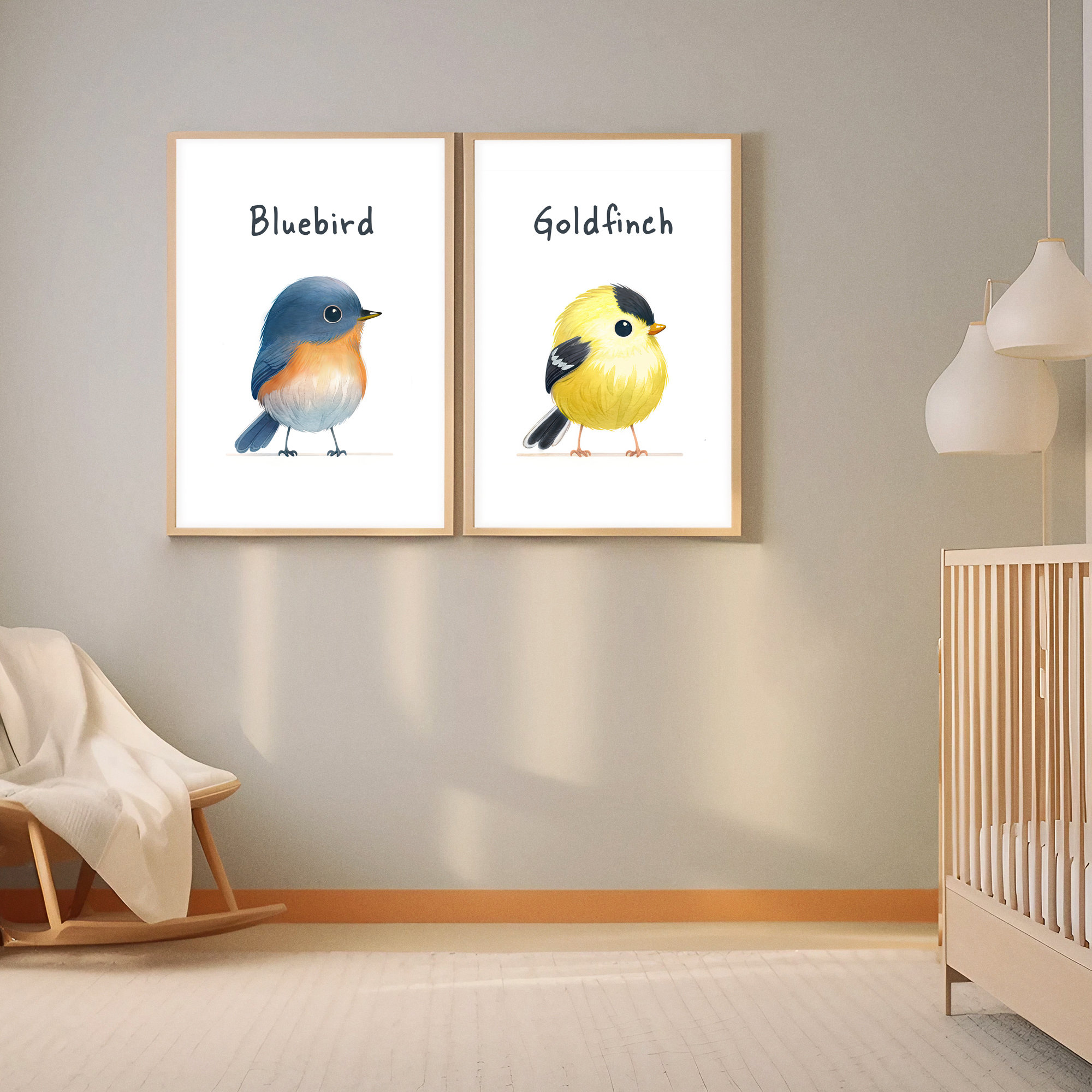 Adorable Bird Art Printables for Nursery and Toddler Room - Set of 6 ...