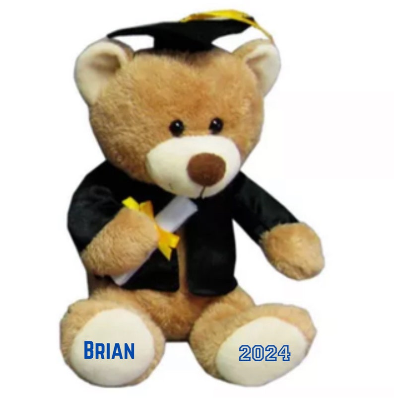 Personalized Graduation Bear Plushie - Etsy