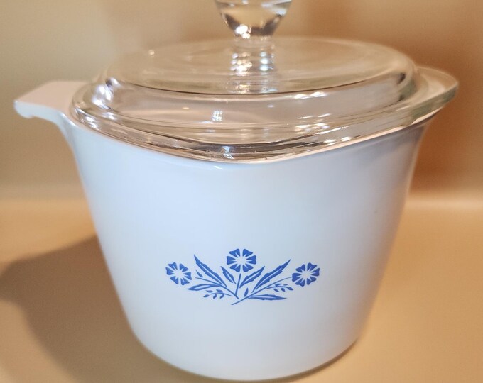 Vintage Corning Ware Blue Corn Flower 1-quart P-55-B Sauce Maker Dish ...