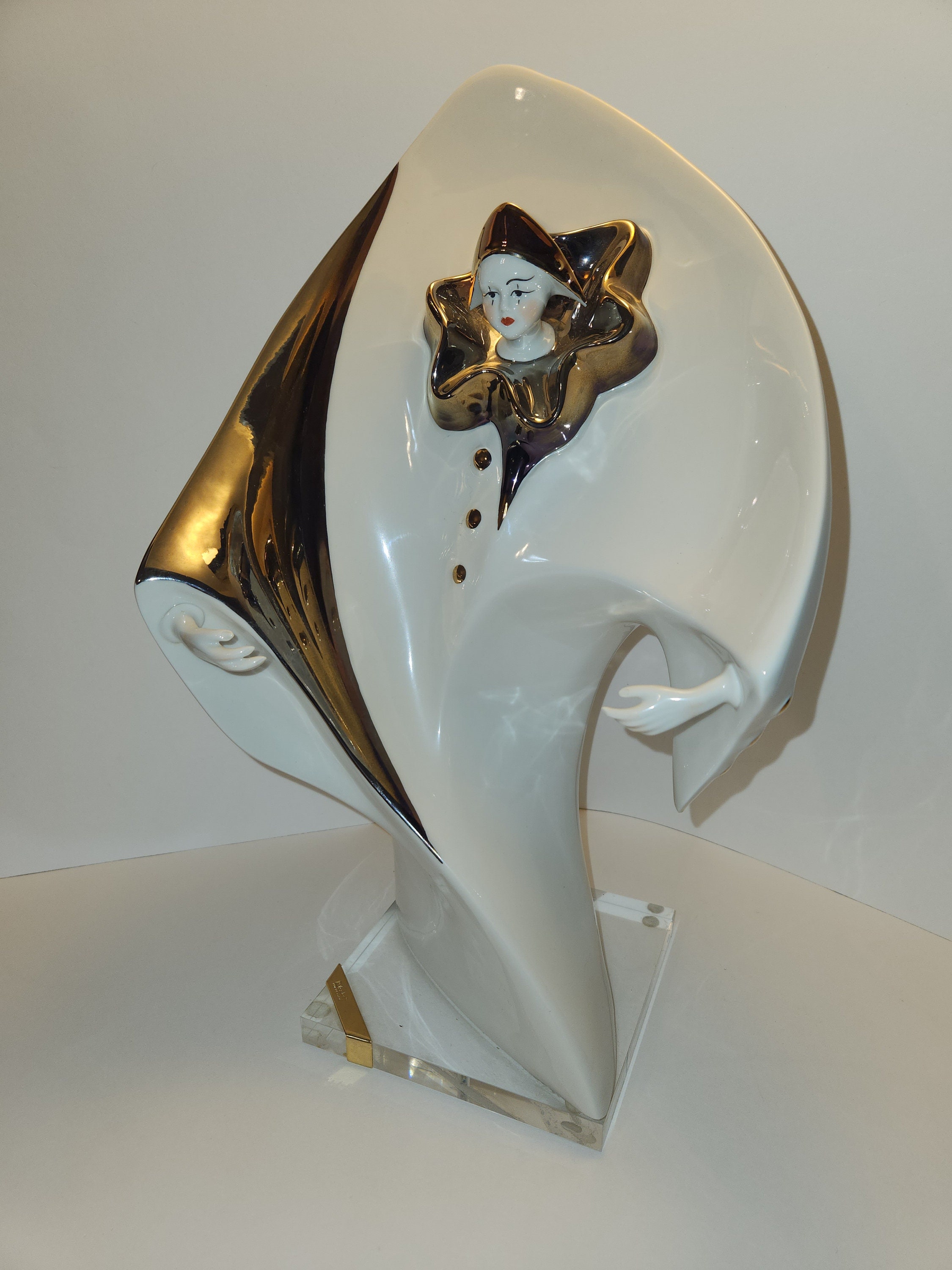 Rare Vintage Galos Porcelana Porcelain Clown With Downward Reaching ...