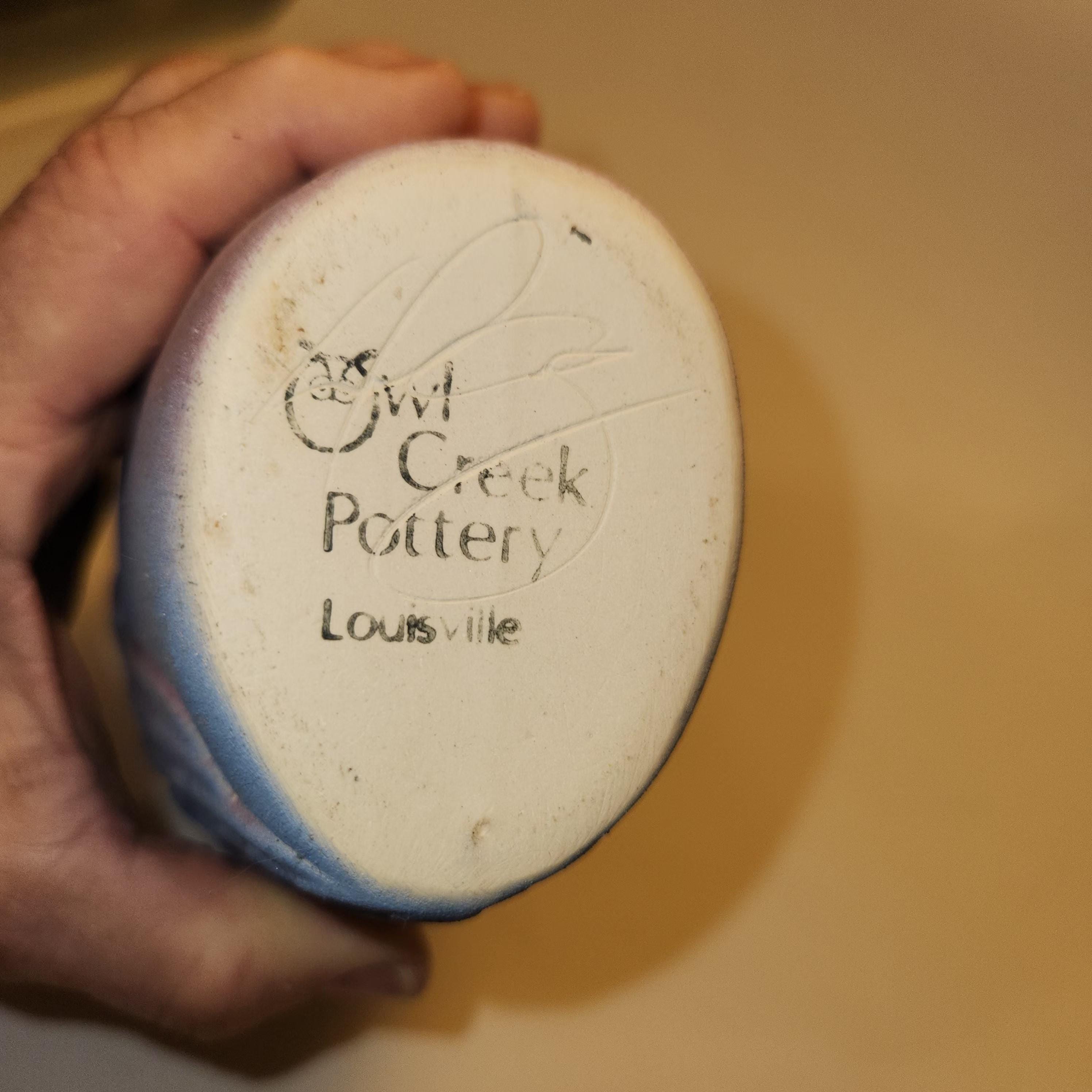 Vintage Blue Heron Vase by Pottery Artist Douglas K Cornett - Etsy