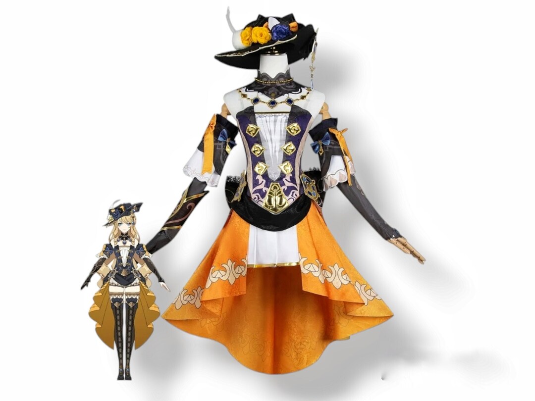 Genshin Impact Navia Costume Cosplay Women Dress Uniform Halloween ...