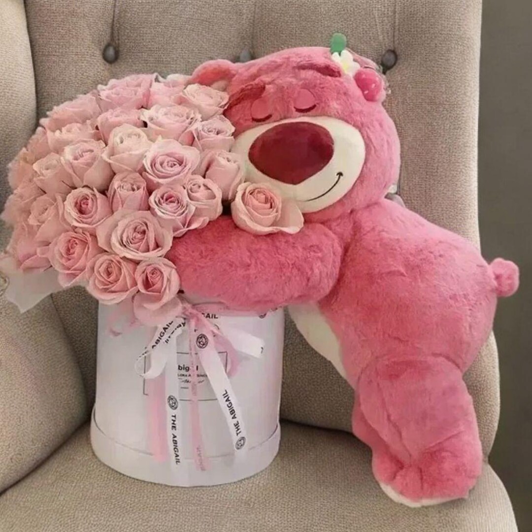 MINISO Toy Story Lotso Bear Plush Pillow Cute Strawberry Scented ...