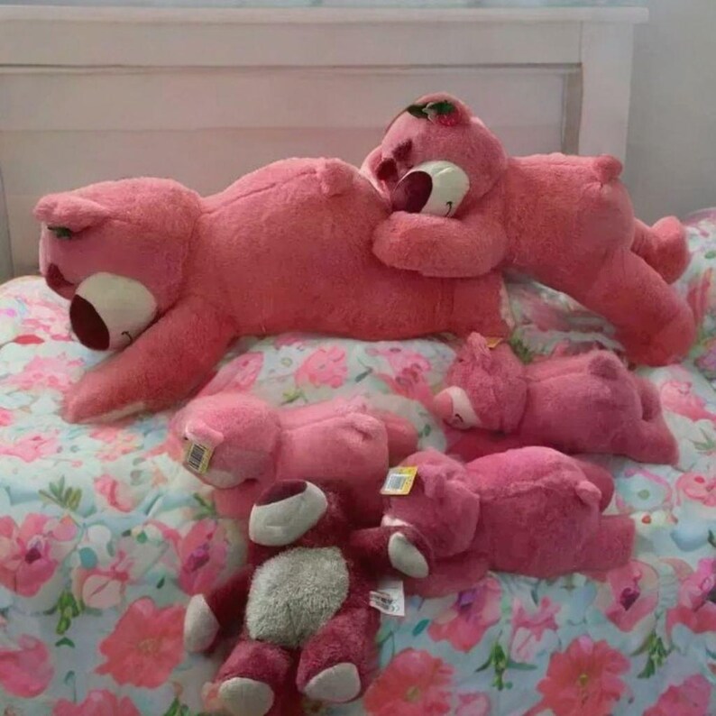 MINISO Toy Story Lotso Bear Plush Pillow Cute Strawberry Scented ...