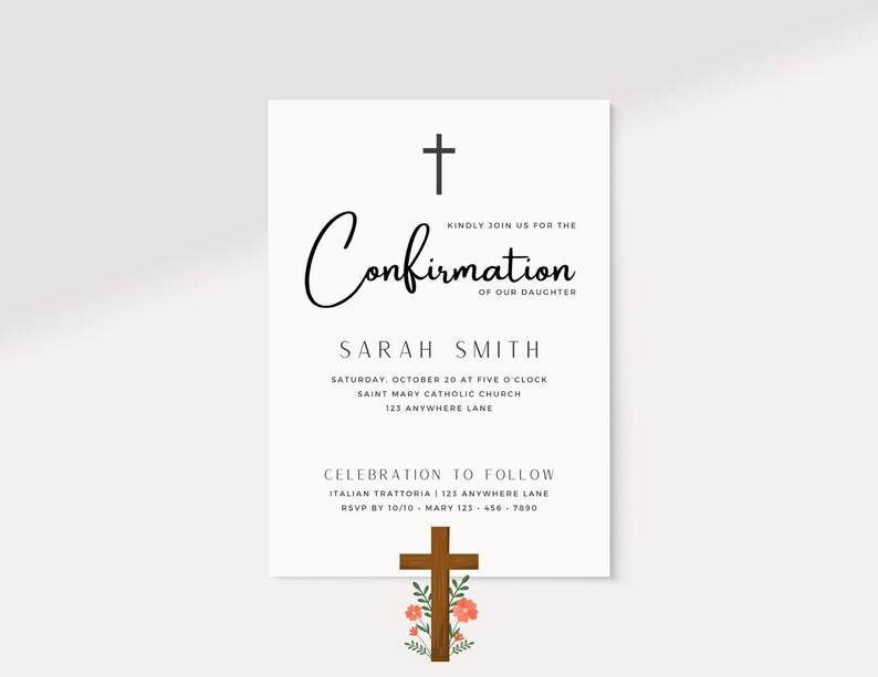 Custom Confirmation Invitation | Made to Order | Minimal | Female ...