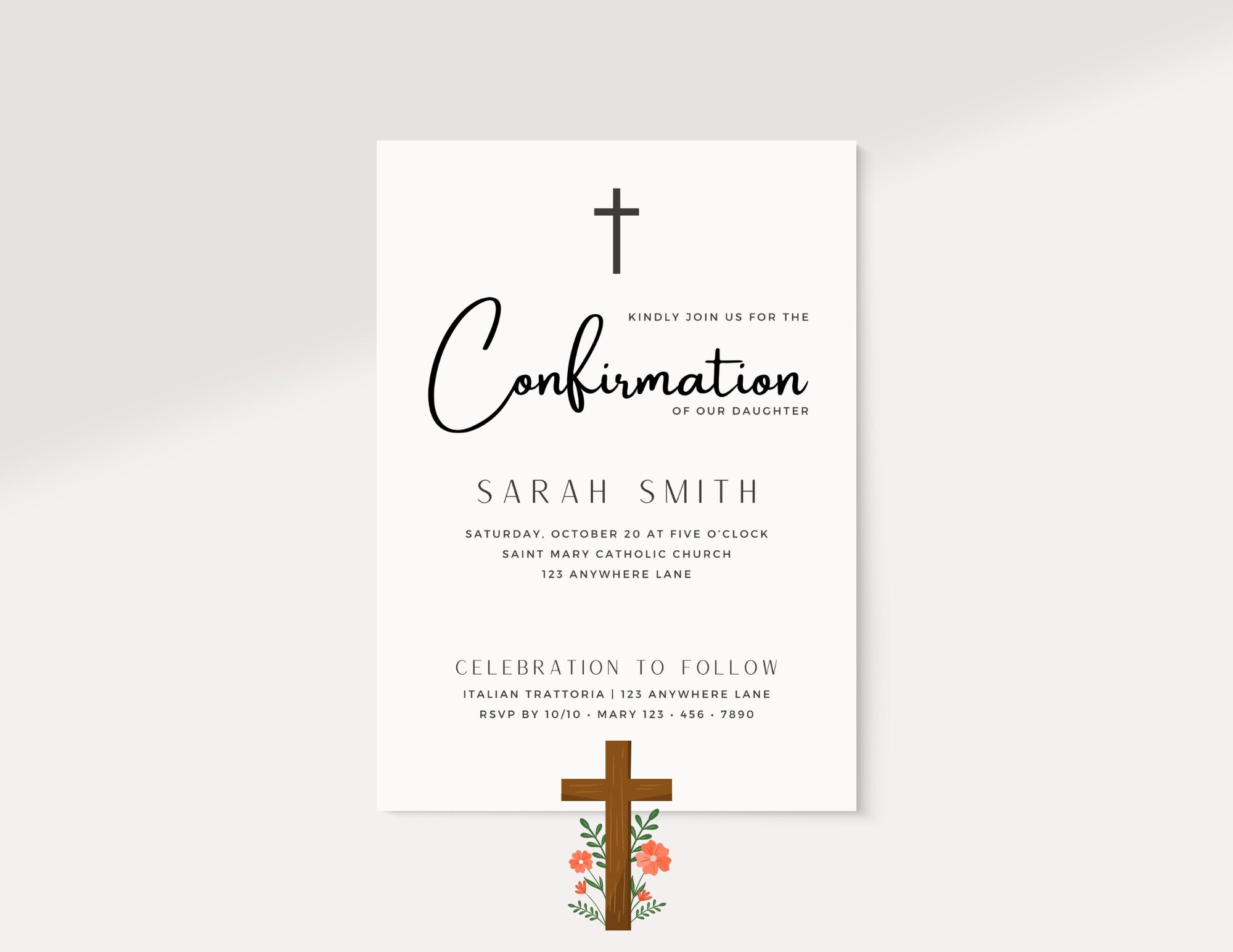 Custom Confirmation Invitation | Made to Order | Minimal | Female ...