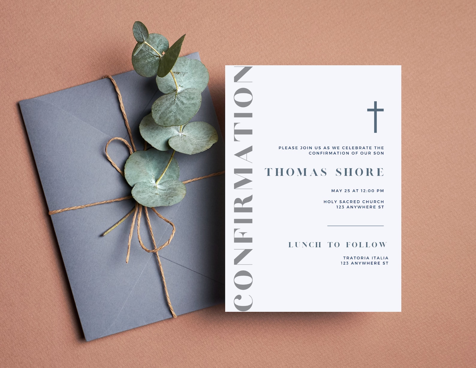 Custom Confirmation Invitation: Minimalist Modern Design (digital ...