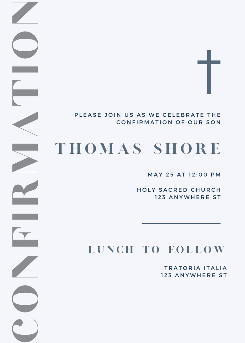 Custom Confirmation Invitation: Minimalist Modern Design (digital ...