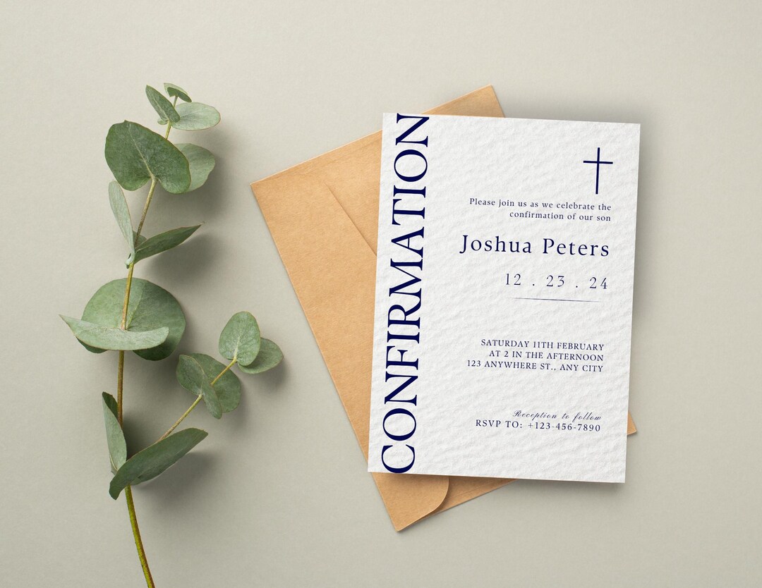 Custom Confirmation Invitation: Minimalist Design (digital Download) - Etsy