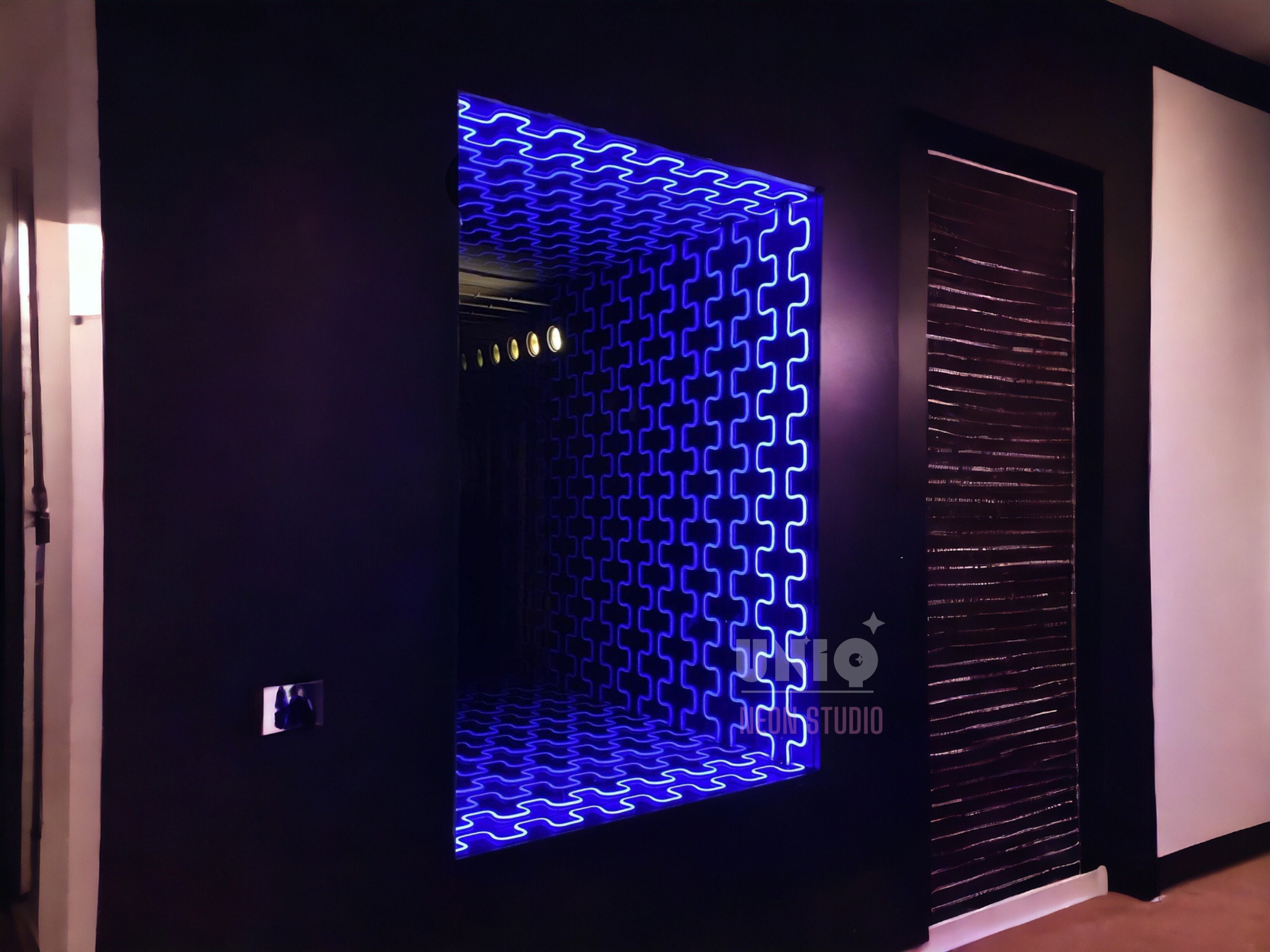 Wavy Infinity Neon Mirror , Infinity Led Mirror , Custom Full Length ...