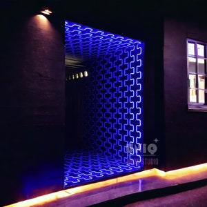 Wavy Infinity Neon Mirror , Infinity Led Mirror , Custom Full Length ...