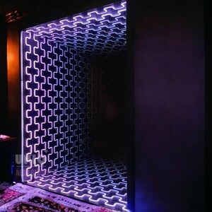 Wavy Infinity Neon Mirror , Infinity Led Mirror , Custom Full Length ...