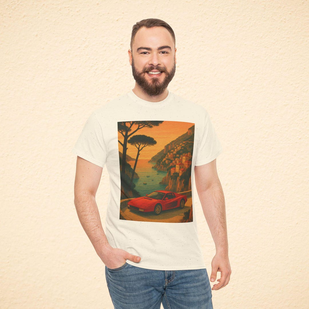 Ferrari Testarossa Vintage T Shirt | | Italian T Shirt | Gift for Him ...