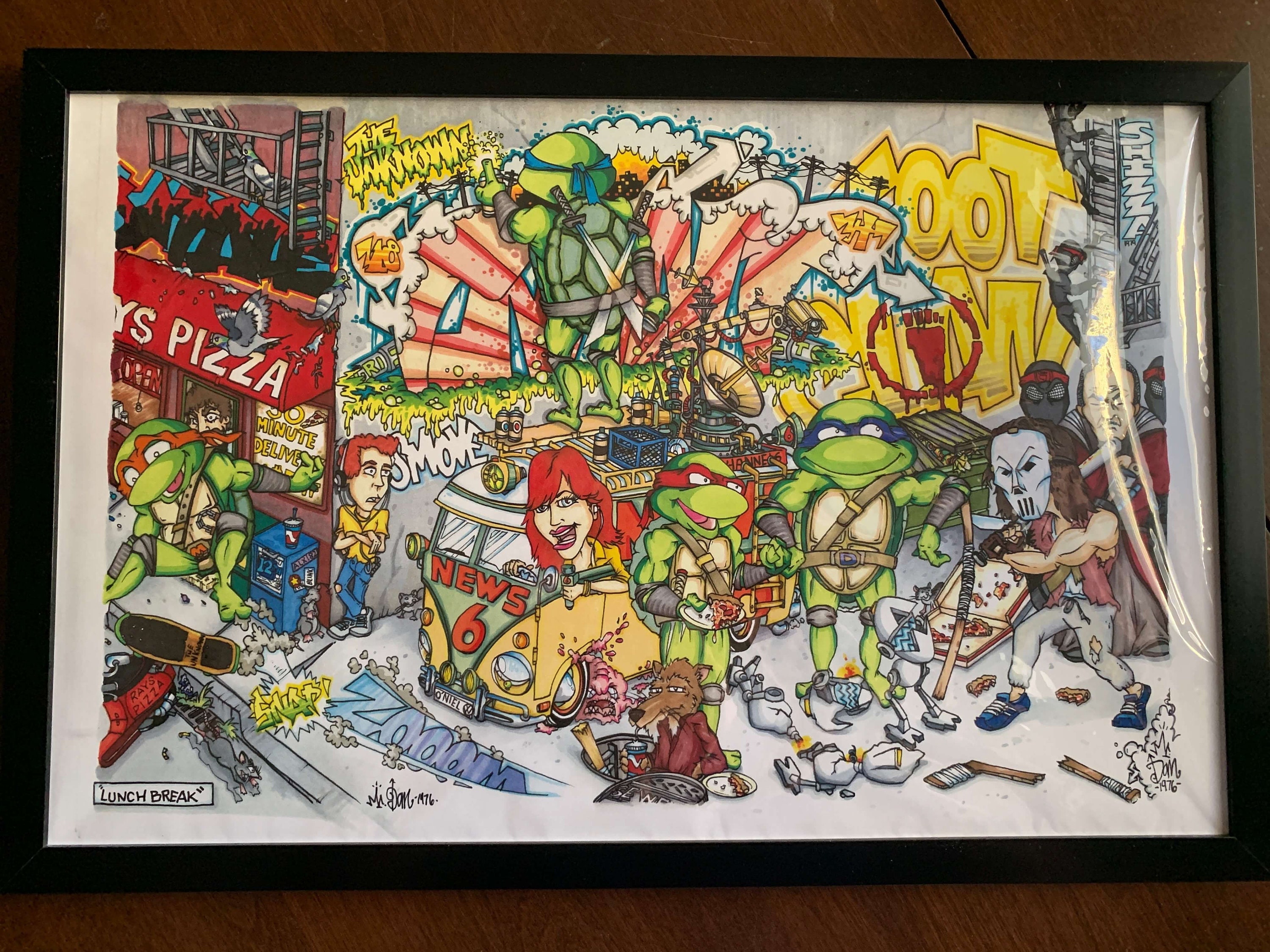 Teenage Mutant Ninja Turtles TMNT Artwork Print Cartoon 90s 11x14 by Mr ...