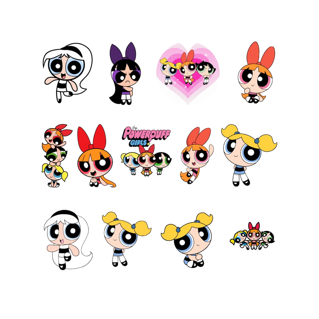 Power Puff Svg Bundle, Power Girls Svg, Power Girls Clipart, Girls ...
