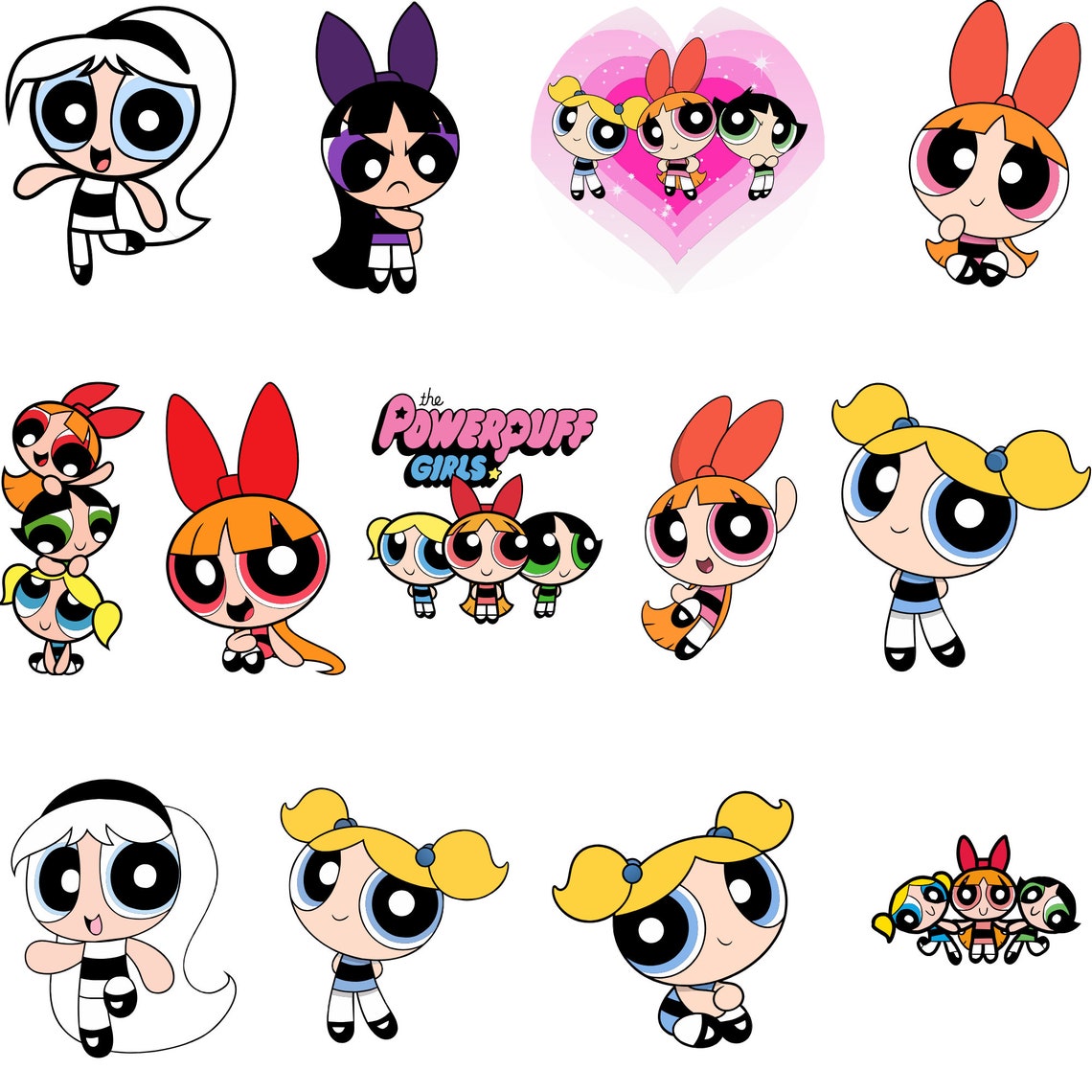 Power Puff Svg Bundle, Power Girls Svg, Power Girls Clipart, Girls ...
