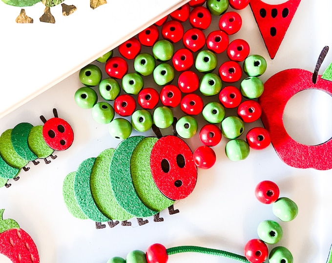 The Very Hungry Caterpillar Inspired Activity Sensory Set With Beads ...