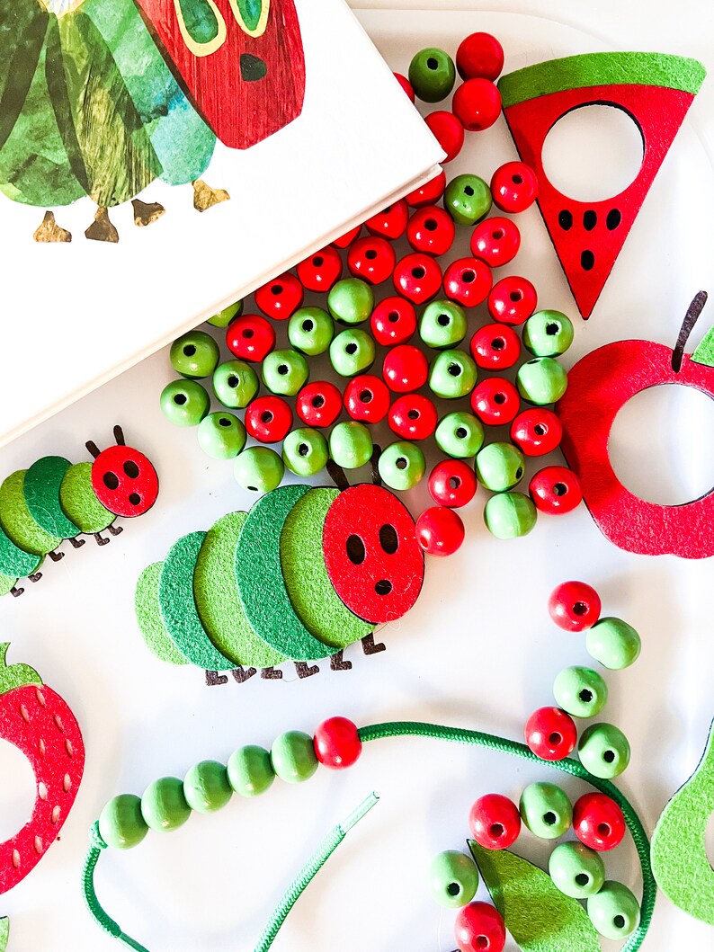 The Very Hungry Caterpillar Inspired Activity Sensory Set With Beads ...