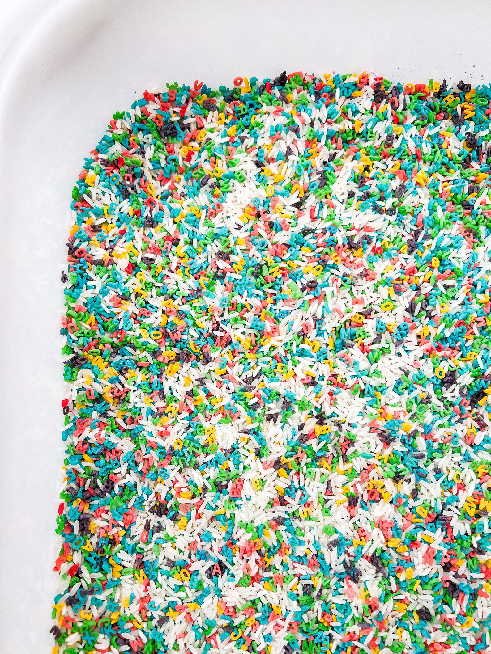 Sensory Bin Filler Colorful Alphabet Confetti Mix - Etsy
