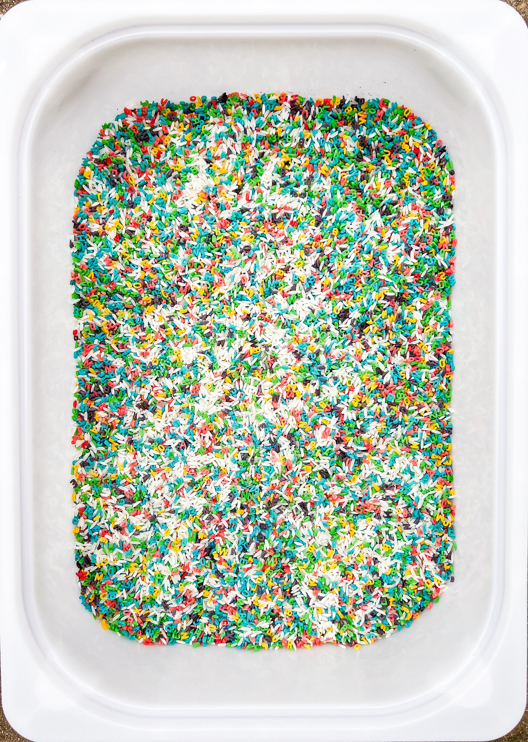 Sensory Bin Filler Colorful Alphabet Confetti Mix - Etsy