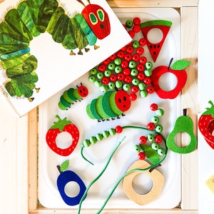 The Very Hungry Caterpillar Inspired Activity Sensory Set With Beads ...