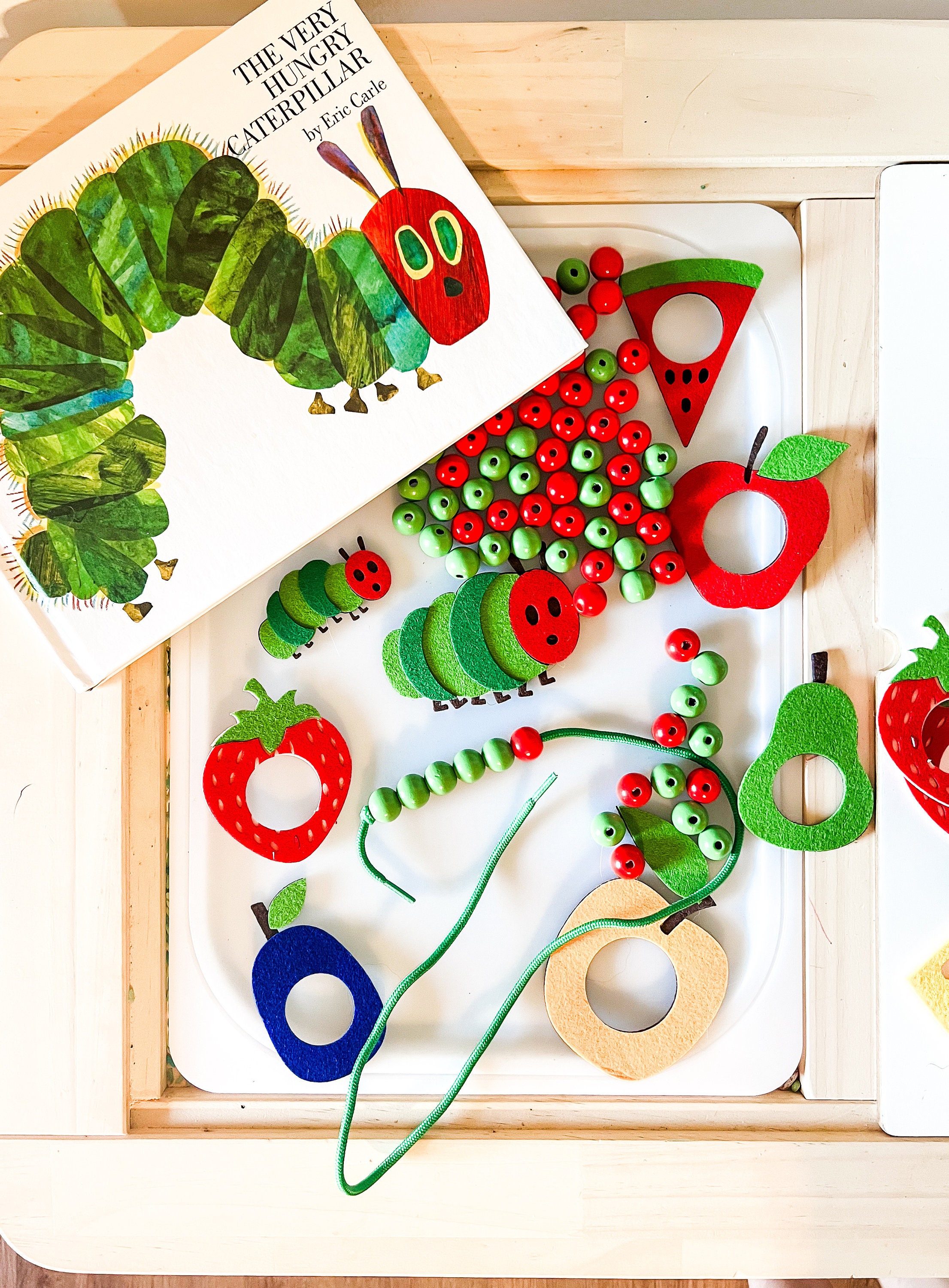 The Very Hungry Caterpillar Inspired Activity Sensory Set With Beads ...