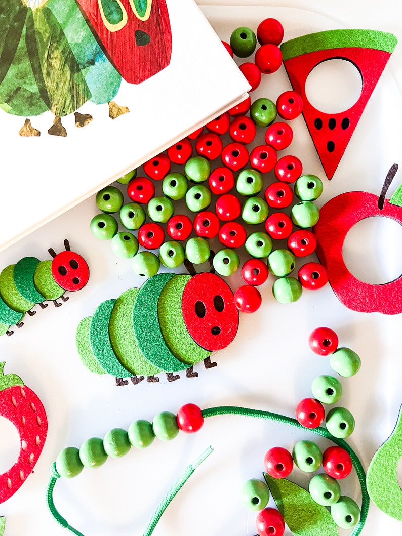 The Very Hungry Caterpillar Inspired Activity Sensory Set With Beads ...