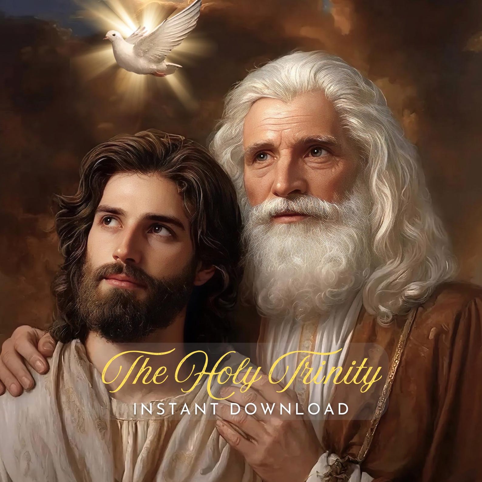 Holy Trinity Jesus Christ God the Father and the Holy Spirit Christian ...