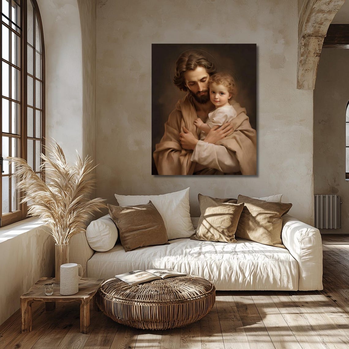 St Joseph and Baby Jesus Fine Art Print: Catholic Devotional (digital ...