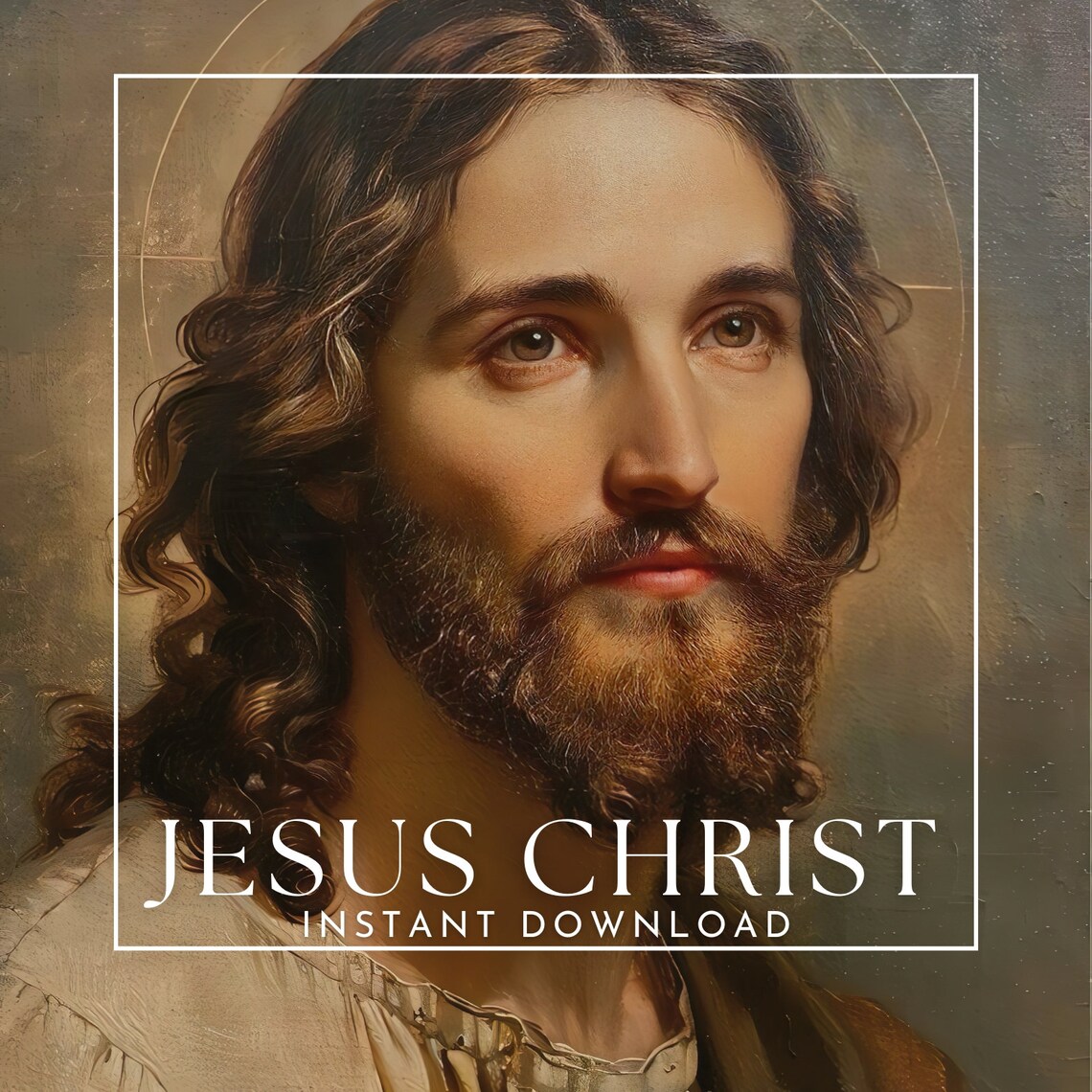 Jesus Christ Portrait Christian Catholic Bible Illustration Devotional ...