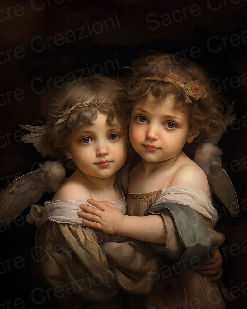 Cherubs Angels Wall Art Decor Catholic Christian Artwork (digital ...