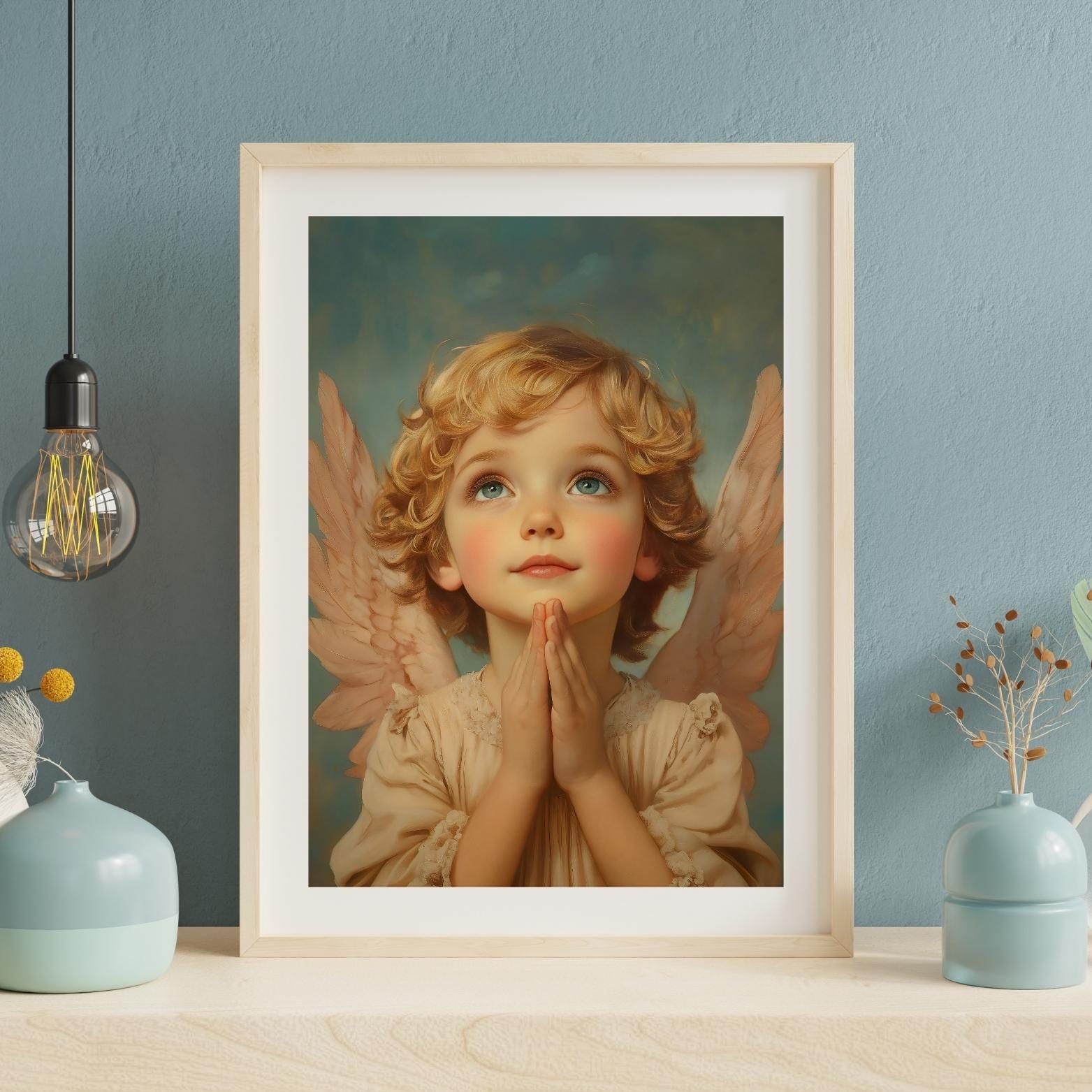 Baby Angel Praying Cherub Christian Catholic Fine Art High Resolution ...