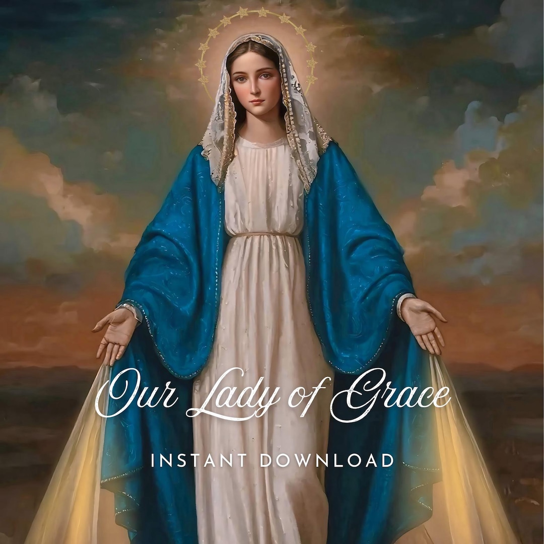 Our Lady of Grace Christian Catholic Devotional Artwork Church Inspired ...