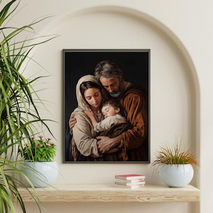 Holy Family Jesus Christ Virgin Mary Saint Joseph Christian Catholic ...