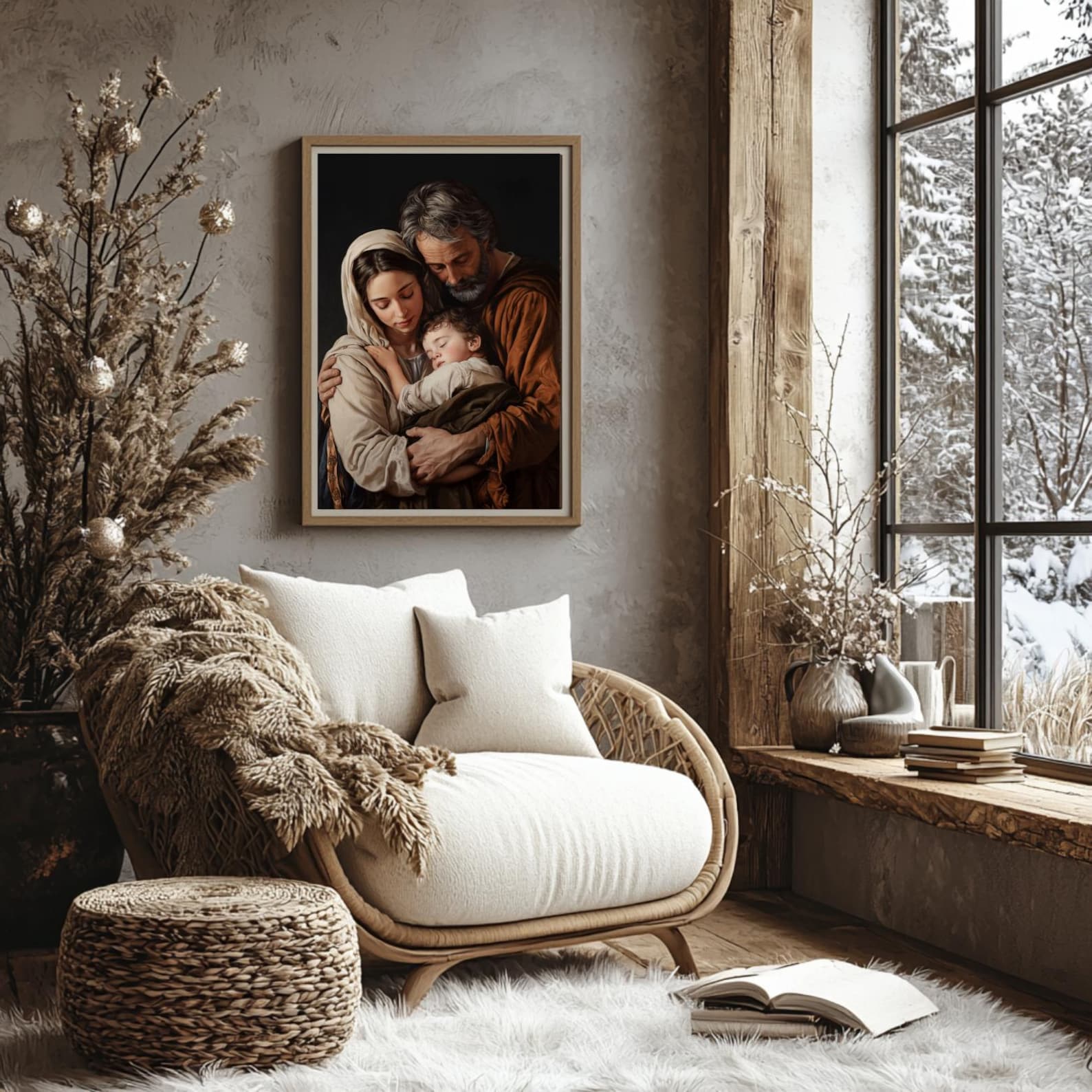 Holy Family Jesus Mary Joseph Christmas Devotional Artwork Christian ...