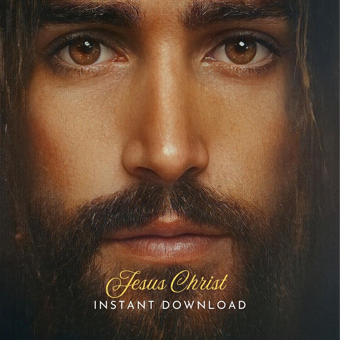 Close up Portrait of Jesus Highly Detailed Christian Catholic Fine Art ...