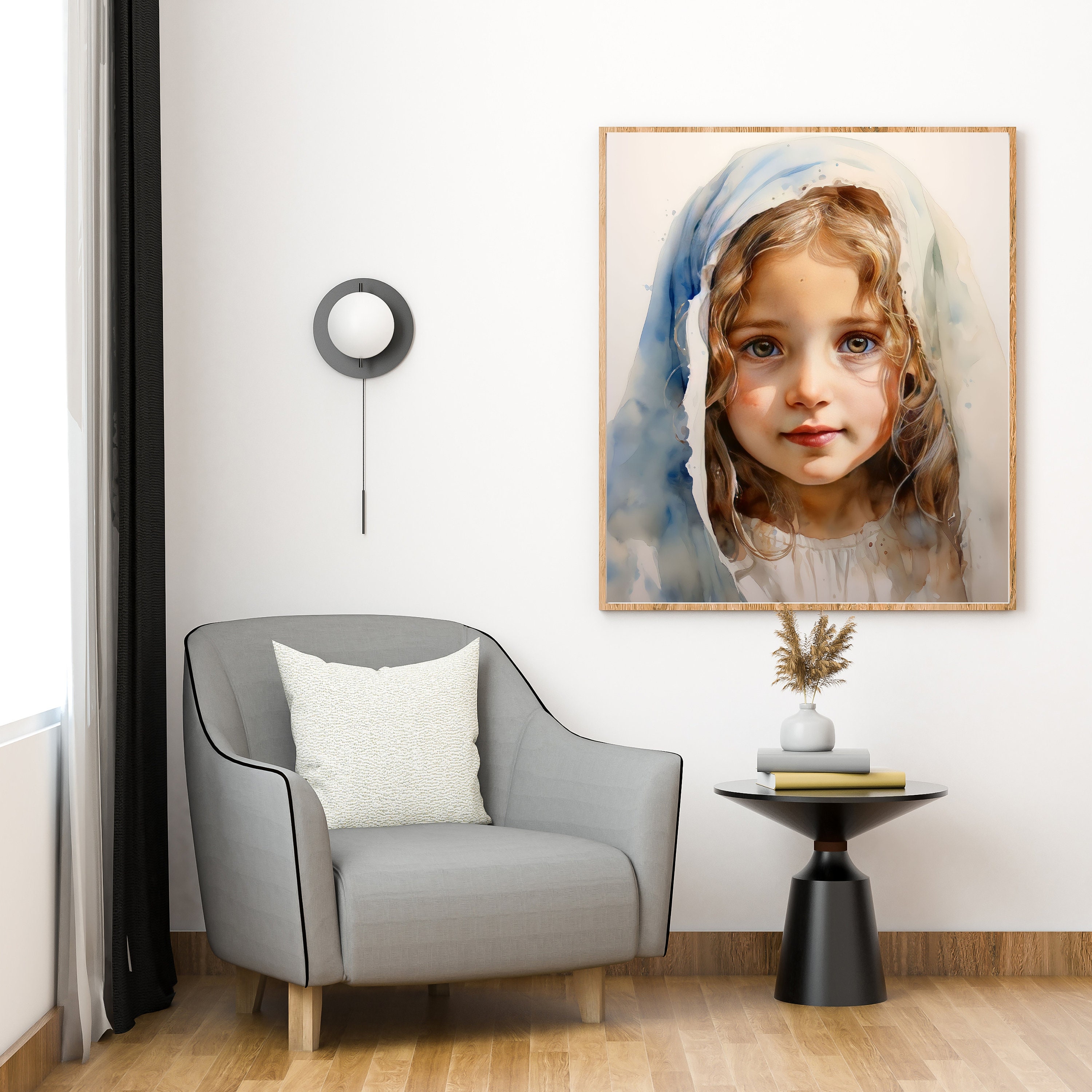 Child Virgin Mary Catholic Art Christian Prints Religious Gifts Sacred ...